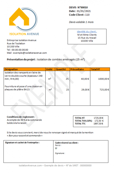 Devis Isolation Exterieur Prix